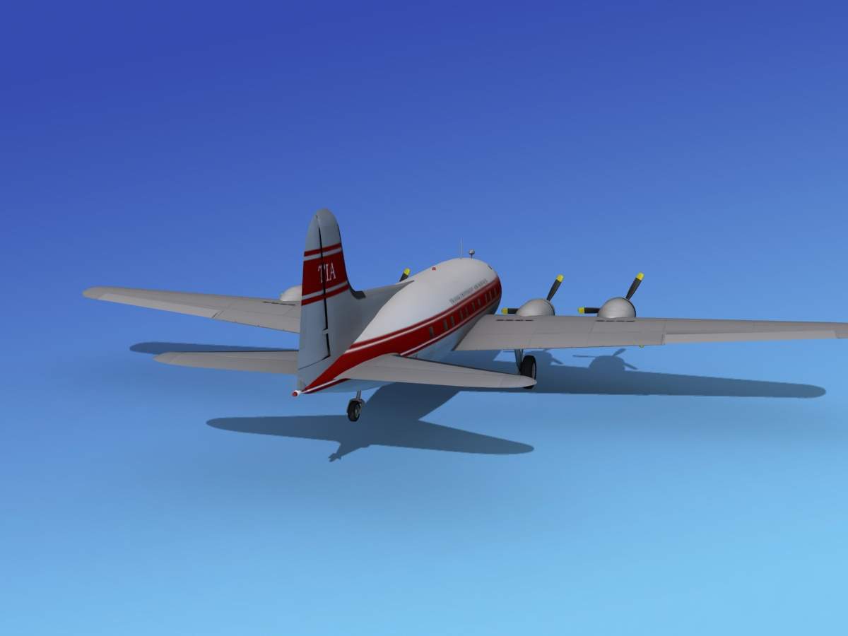 Boeing B307 Stratoliner Transcontinent Air Service - 3D Model by ...
