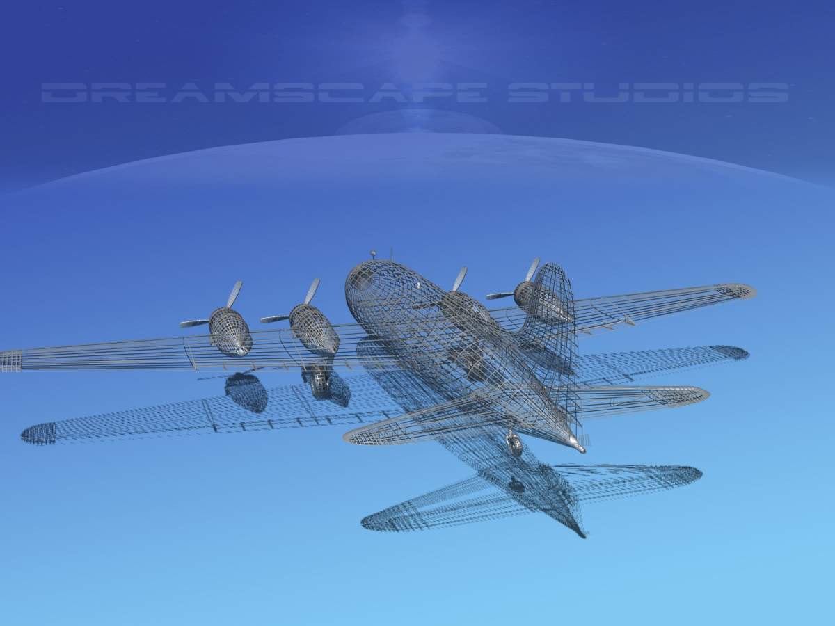 Boeing B307 Stratoliner Transcontinent Air Service - 3D Model by ...
