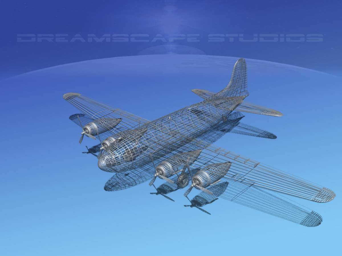 Boeing B307 Stratoliner Transcontinent Air Service - 3D Model by ...
