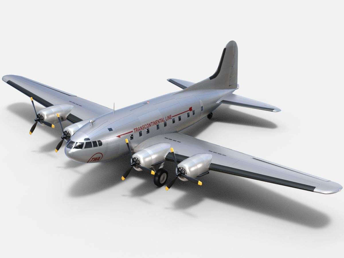 Boeing B307 Stratoliner TWA - 3D Model by Dreamscape Studios