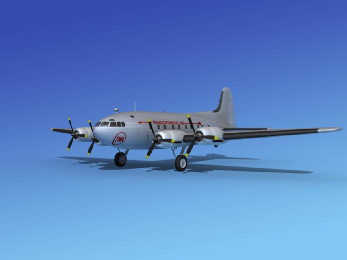 Boeing B307 Stratoliner TWA - 3D Model by Dreamscape Studios