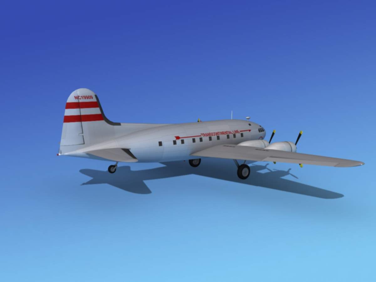 Boeing B307 Stratoliner TWA - 3D Model by Dreamscape Studios