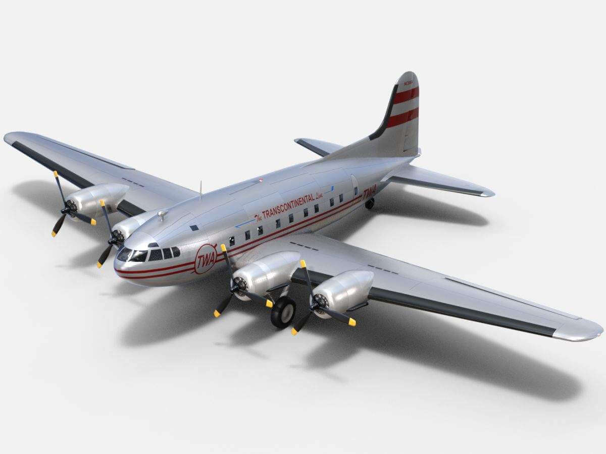Boeing B307 Stratoliner TWA - 3D Model by Dreamscape Studios