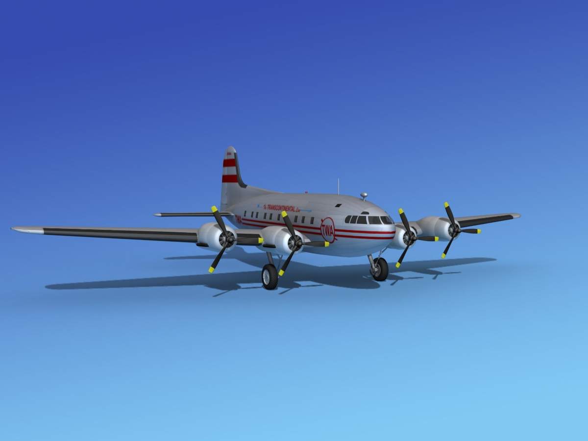 Boeing B307 Stratoliner TWA - 3D Model by Dreamscape Studios