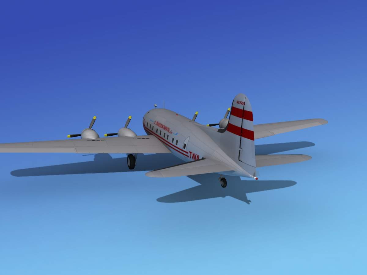 Boeing B307 Stratoliner TWA - 3D Model by Dreamscape Studios