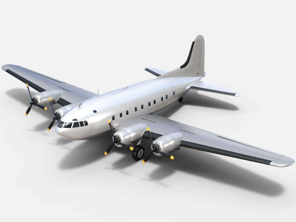 Boeing B307 Stratoliner Unmarked - 3D Model by Dreamscape Studios
