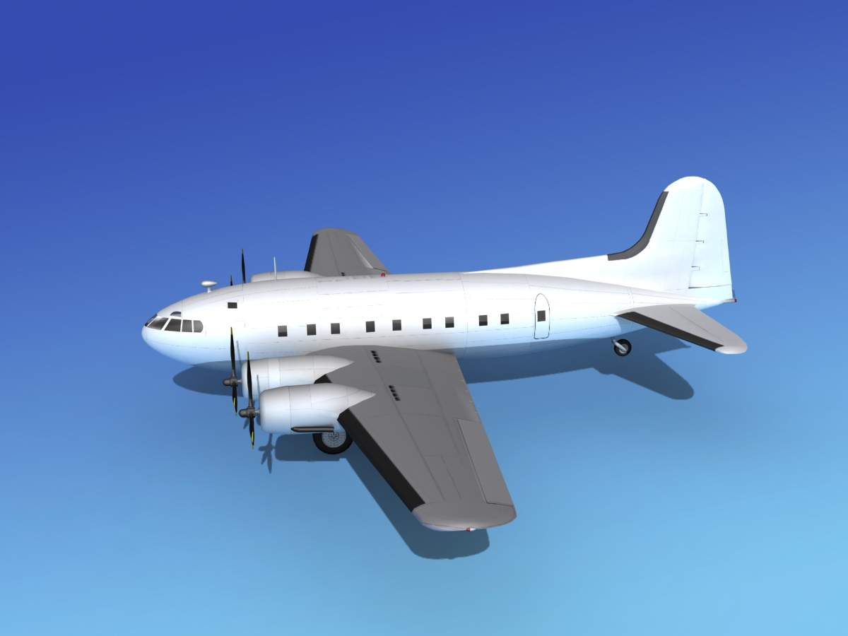 Boeing B307 Stratoliner Unmarked - 3D Model by Dreamscape Studios