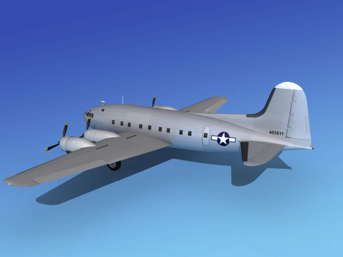 Boeing B307 Stratoliner US Army Air Corps - 3D Model by Dreamscape Studios