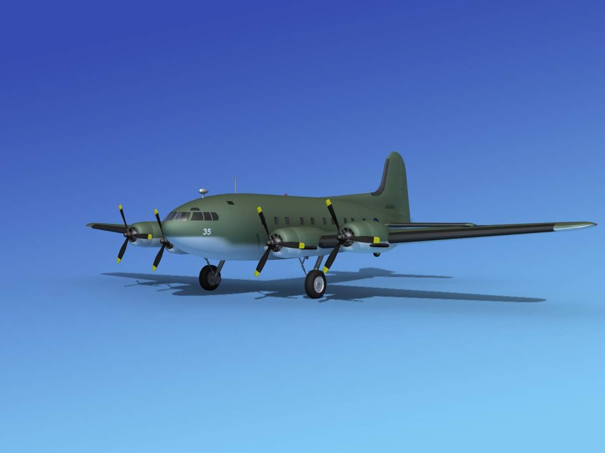 Boeing B307 Stratoliner US Army Air Corps - 3D Model by Dreamscape Studios
