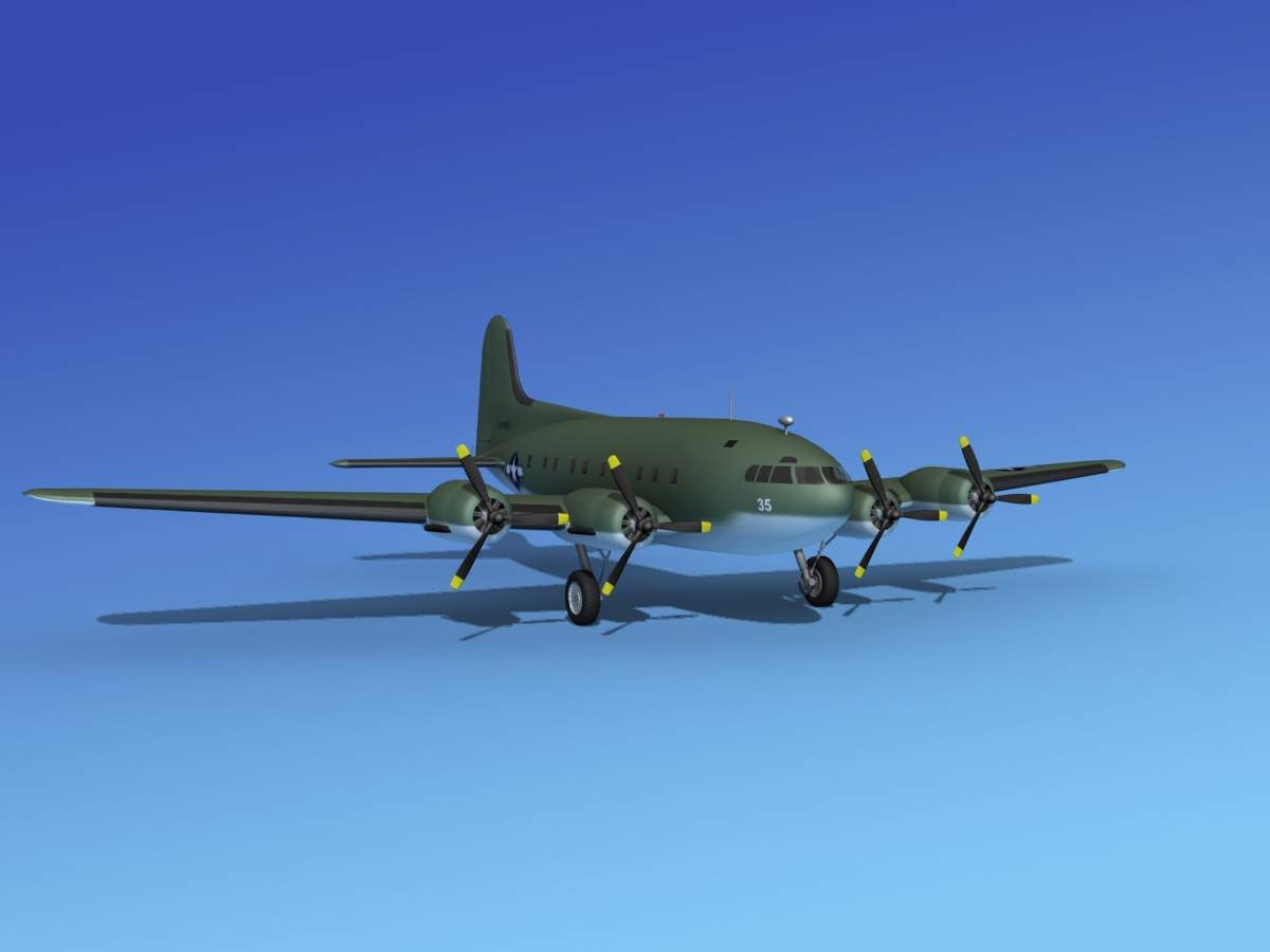 Boeing B307 Stratoliner US Army Air Corps - 3D Model by Dreamscape Studios