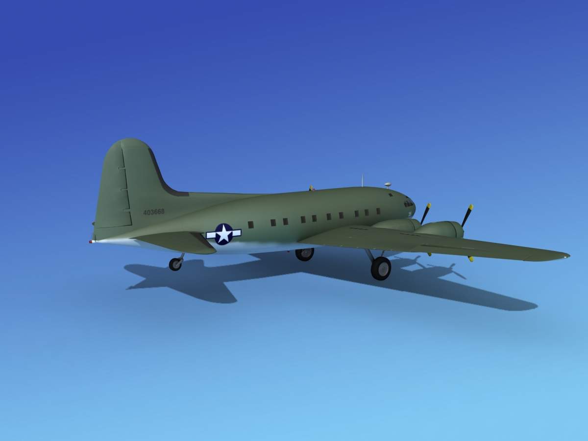Boeing B307 Stratoliner US Army Air Corps - 3D Model by Dreamscape Studios