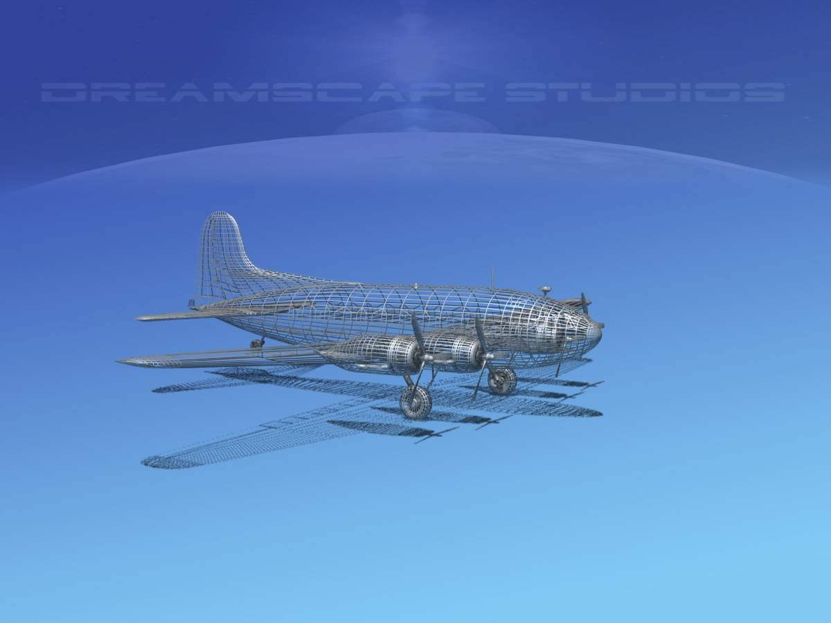Boeing B307 Stratoliner US Army Air Corps - 3D Model by Dreamscape Studios