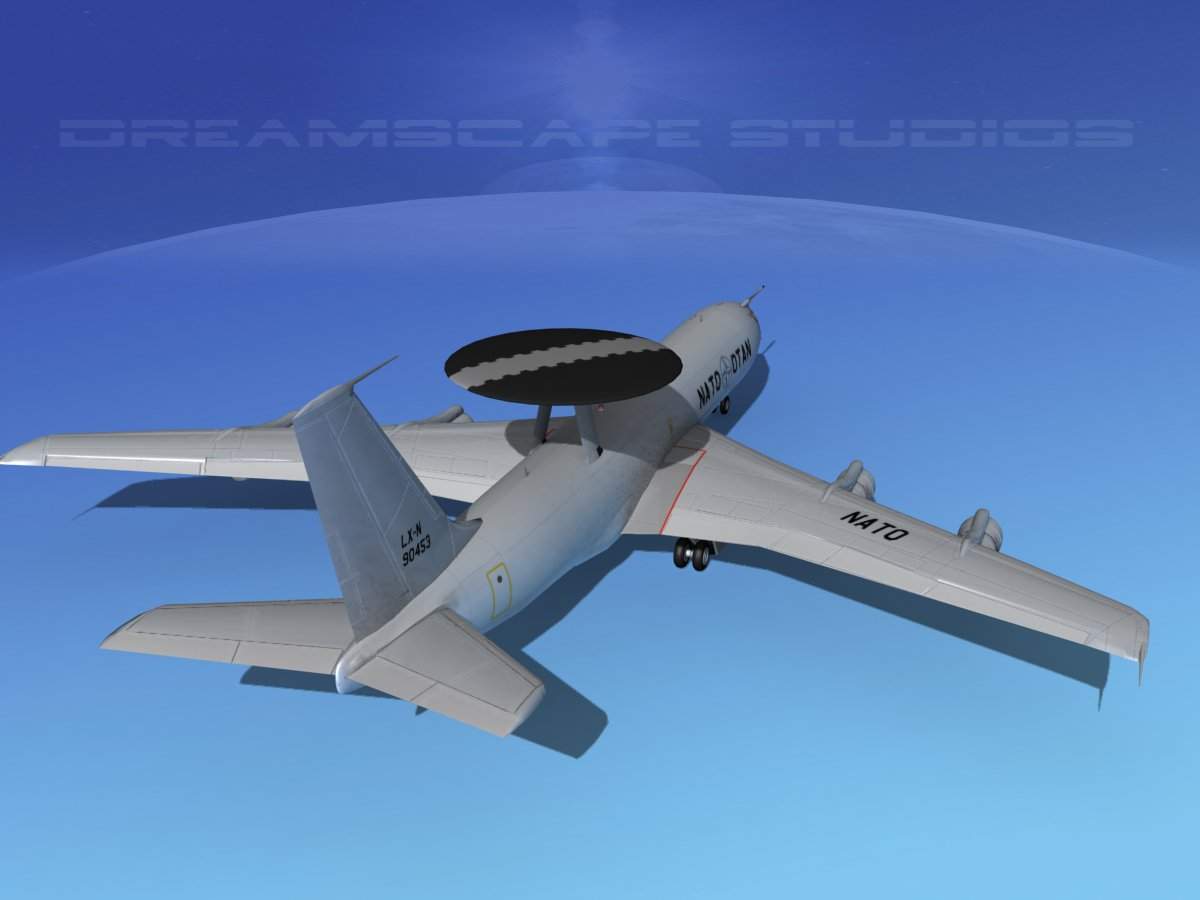 Boeing E-3B Sentry NATO 3D Model by Dreamscape Studios