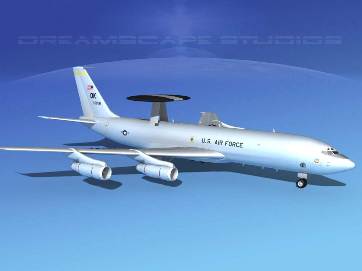 Boeing E-3B Sentry USAF 3D Model by Dreamscape Studios