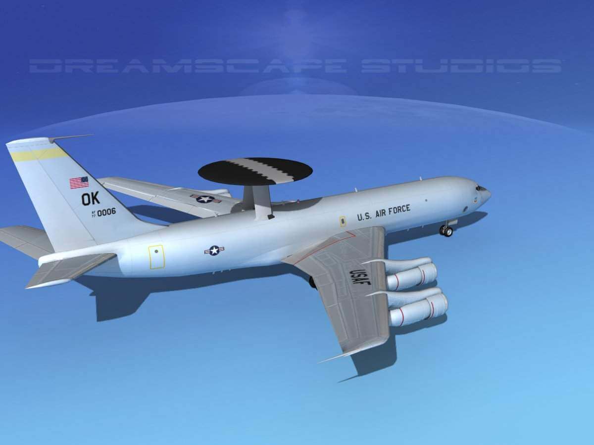 Boeing E-3B Sentry USAF 3D Model by Dreamscape Studios