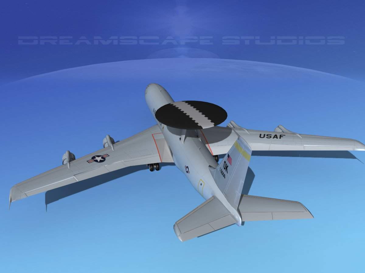 Boeing E-3B Sentry USAF 3D Model by Dreamscape Studios