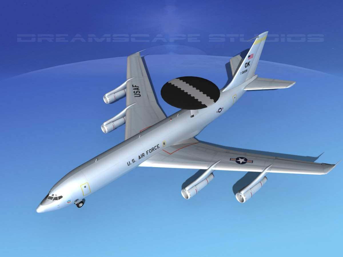 Boeing E-3B Sentry USAF 3D Model by Dreamscape Studios