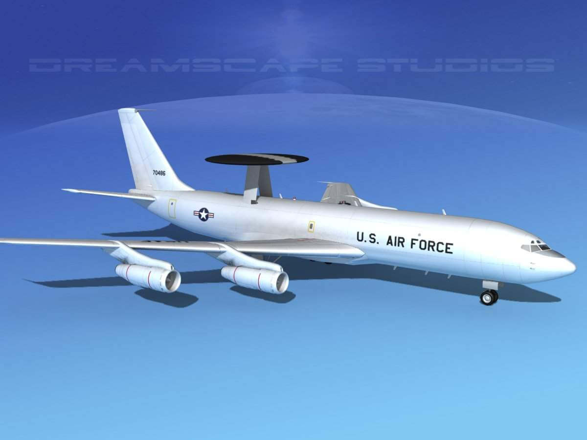 Boeing E-3B Sentry USAF 3D Model by Dreamscape Studios