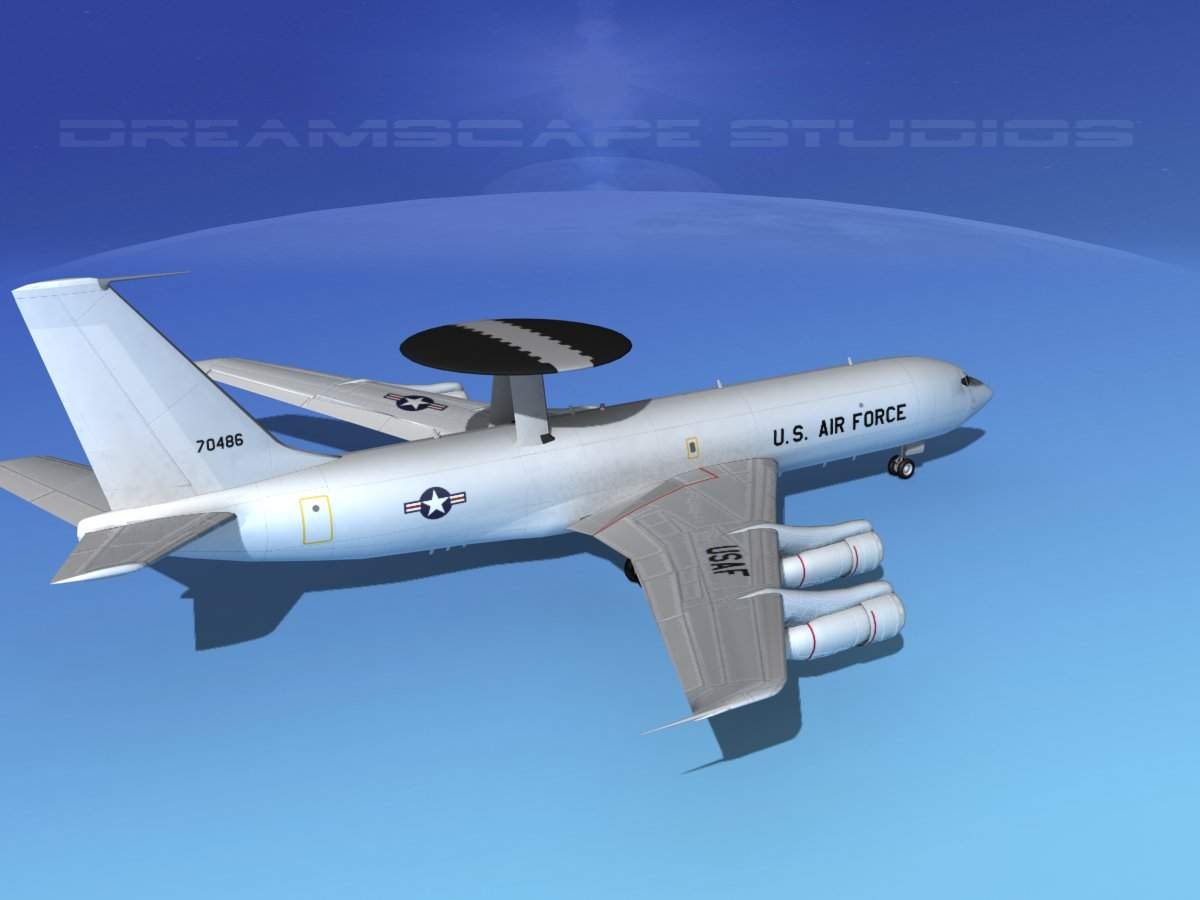 Boeing E-3B Sentry USAF 3D Model by Dreamscape Studios