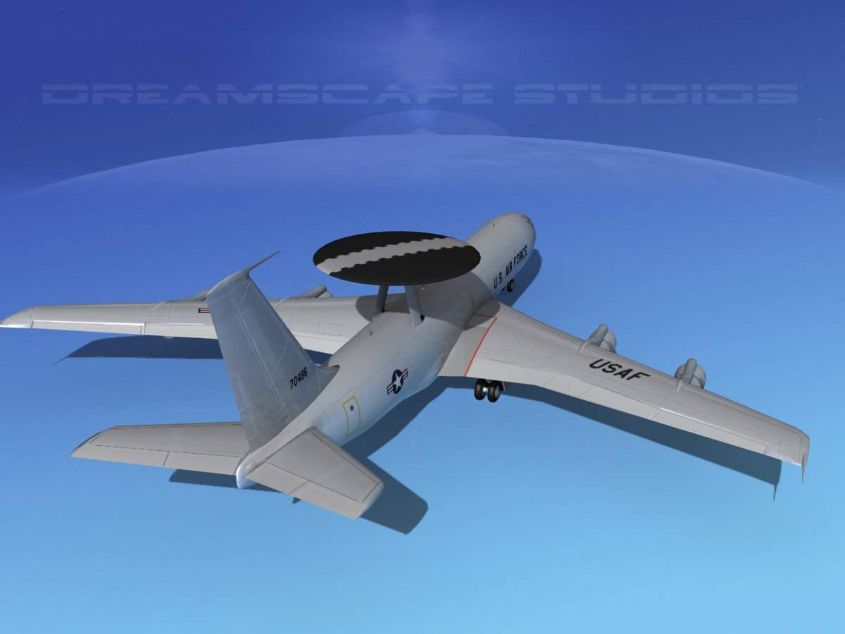 Boeing E-3B Sentry USAF 3D Model by Dreamscape Studios