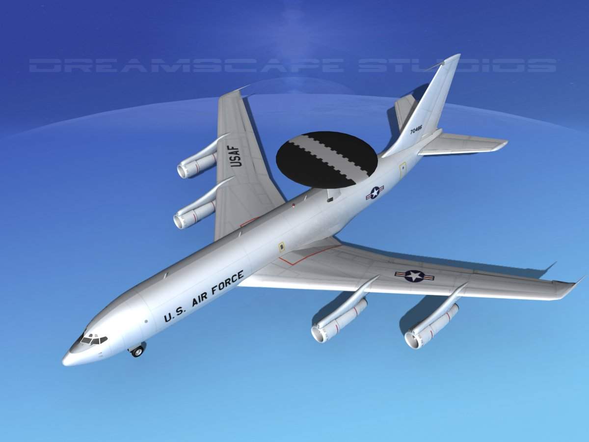 Boeing E-3B Sentry USAF 3D Model by Dreamscape Studios
