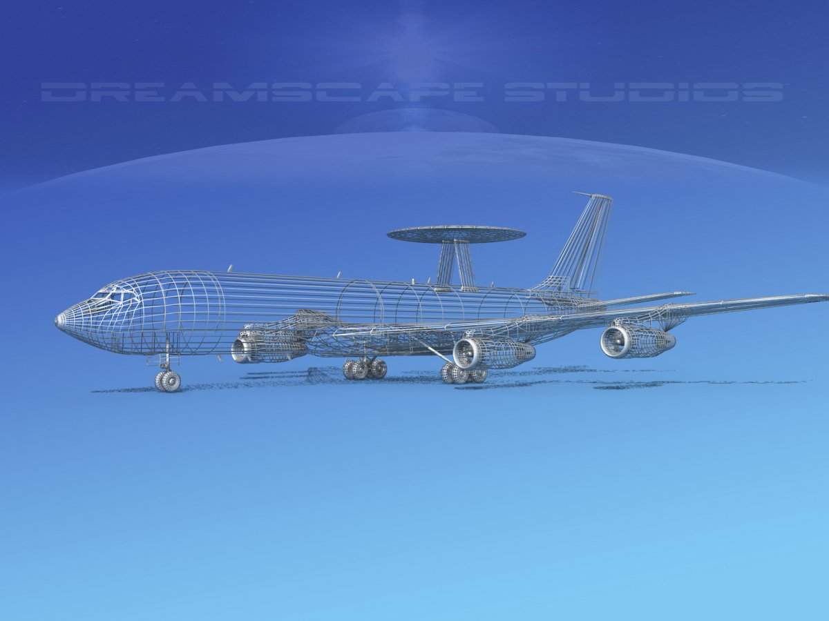 Boeing E-3B Sentry USAF 3D Model by Dreamscape Studios