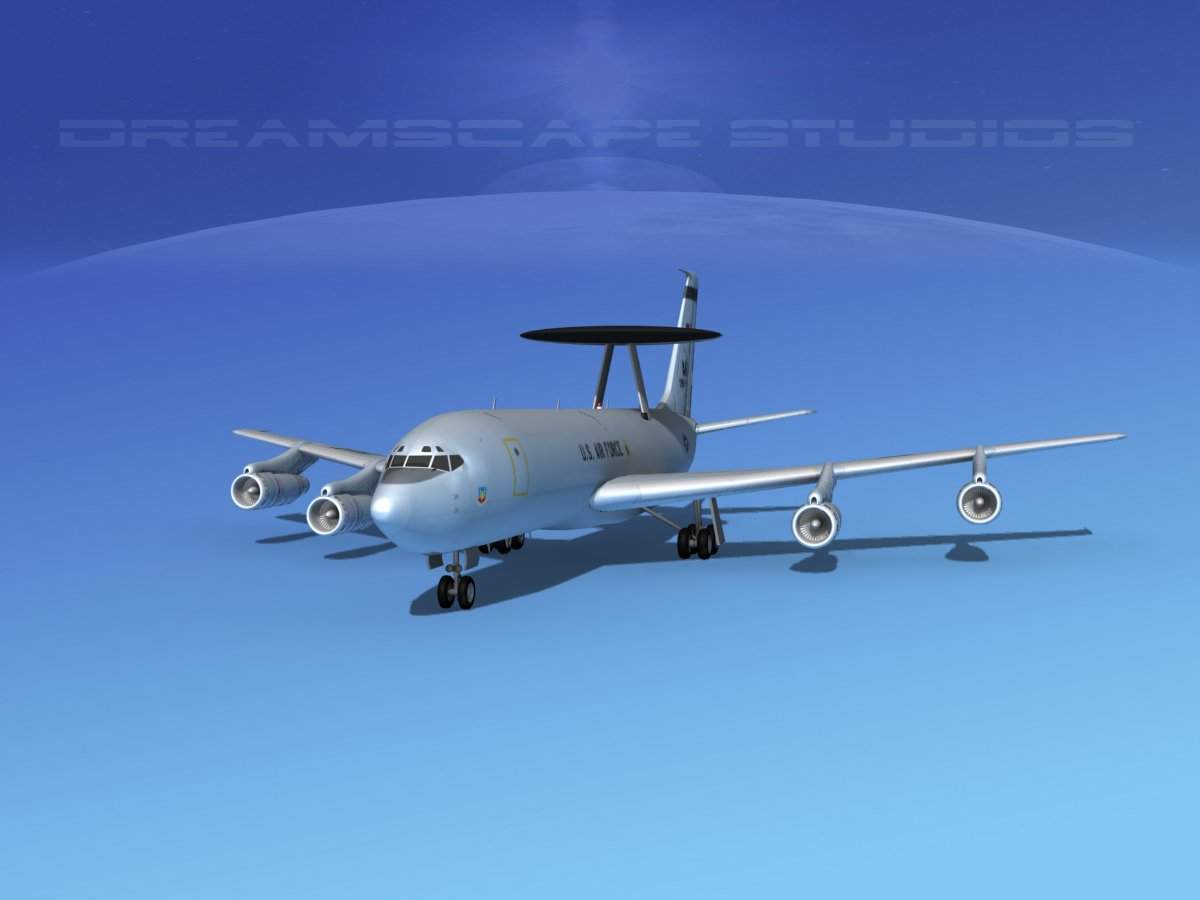 Boeing E-3B Sentry USAF 3D Model by Dreamscape Studios