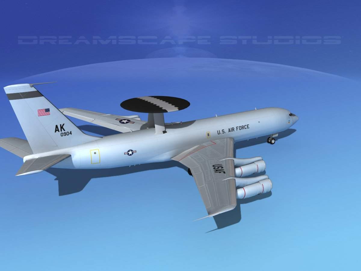 Boeing E-3B Sentry USAF 3D Model by Dreamscape Studios