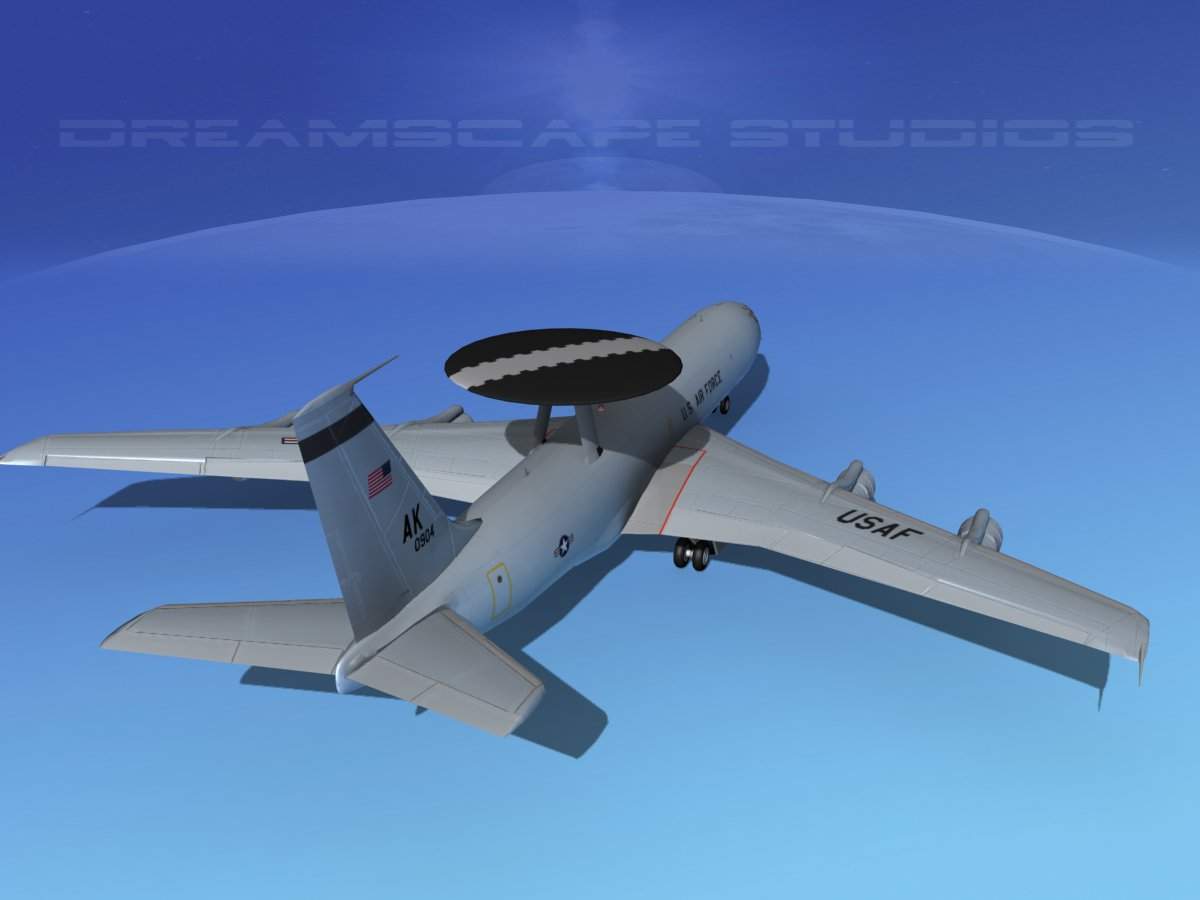 Boeing E-3B Sentry USAF 3D Model by Dreamscape Studios