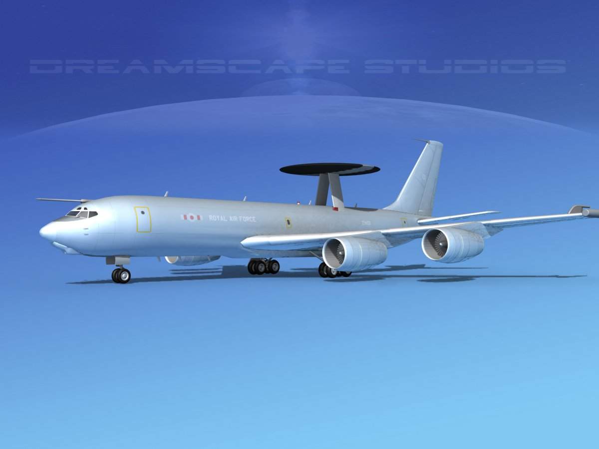 Boeing E-3C Sentry RAF 3D Model by Dreamscape Studios