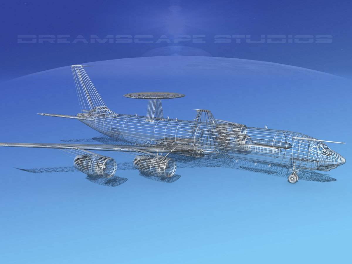 Boeing E-3D Sentry AEW 1 RAF 3D Model by Dreamscape Studios