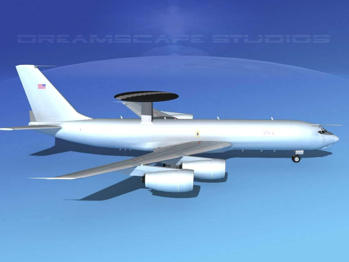 Boeing E-3D Sentry AEW 1 RAF 3D Model by Dreamscape Studios