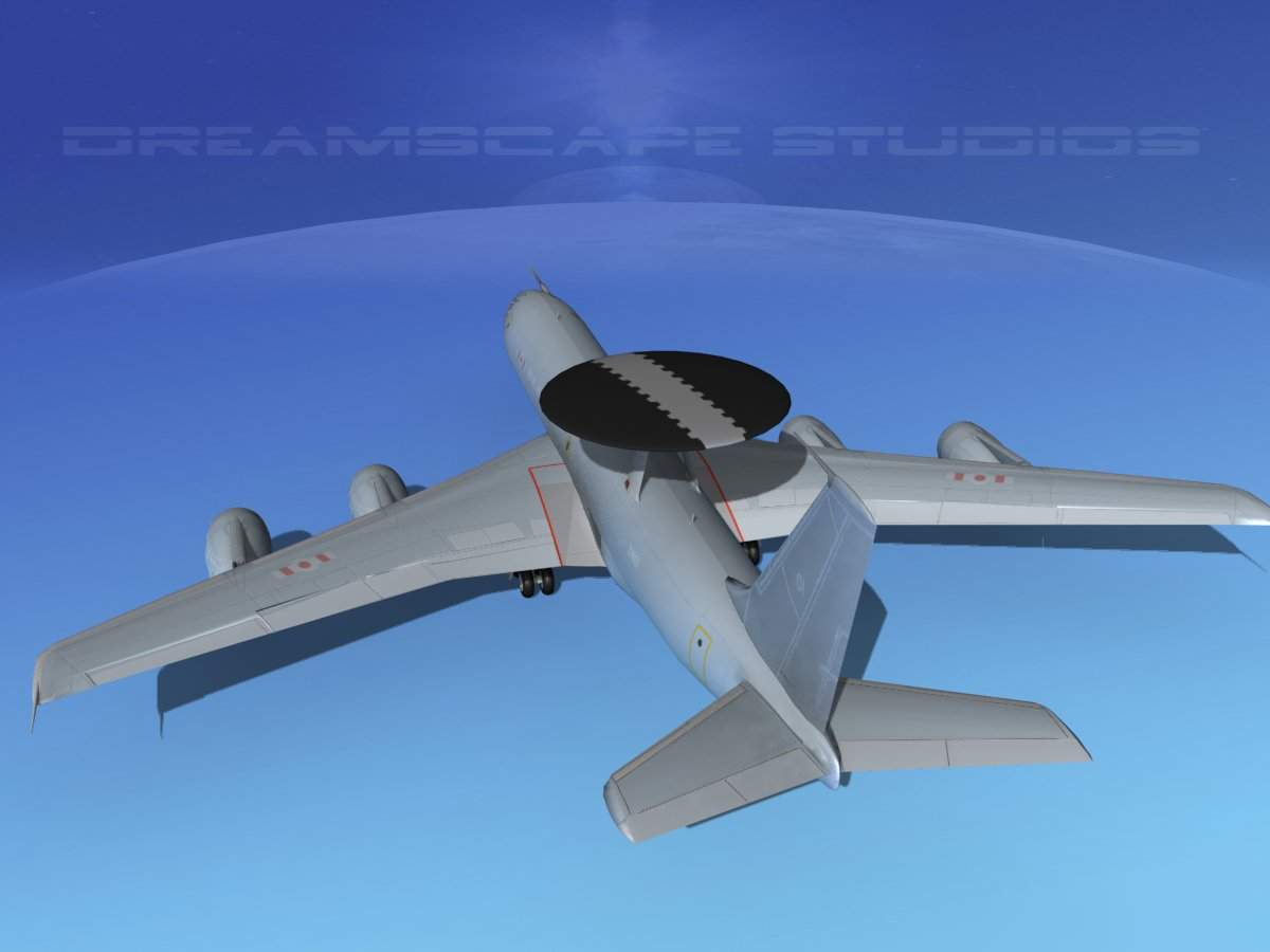 Boeing E-3D Sentry AEW 1 RAF 3D Model by Dreamscape Studios
