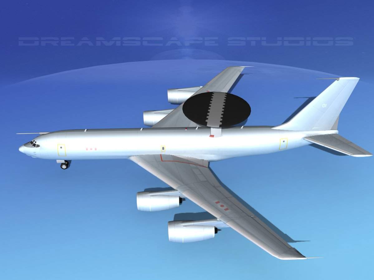 Boeing E-3D Sentry AEW 1 RAF 3D Model by Dreamscape Studios