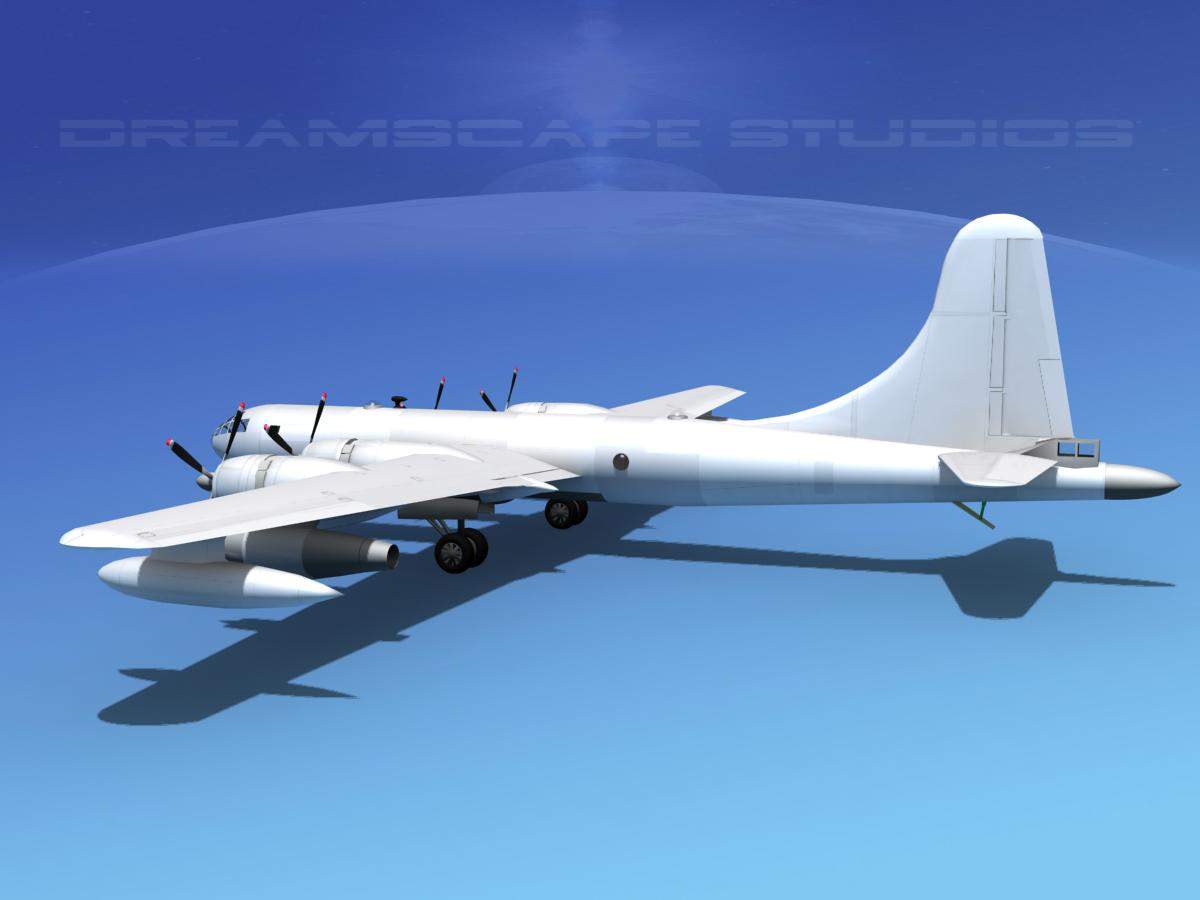 Boeing KB-50 Superfortress Tanker V00 3D Model by Dreamscape Studios