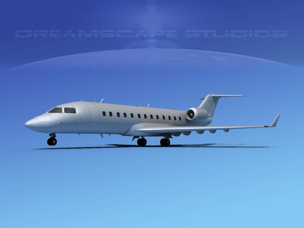 Bombardier Challenger 850 Bare Metal - 3D Model by Dreamscape Studios