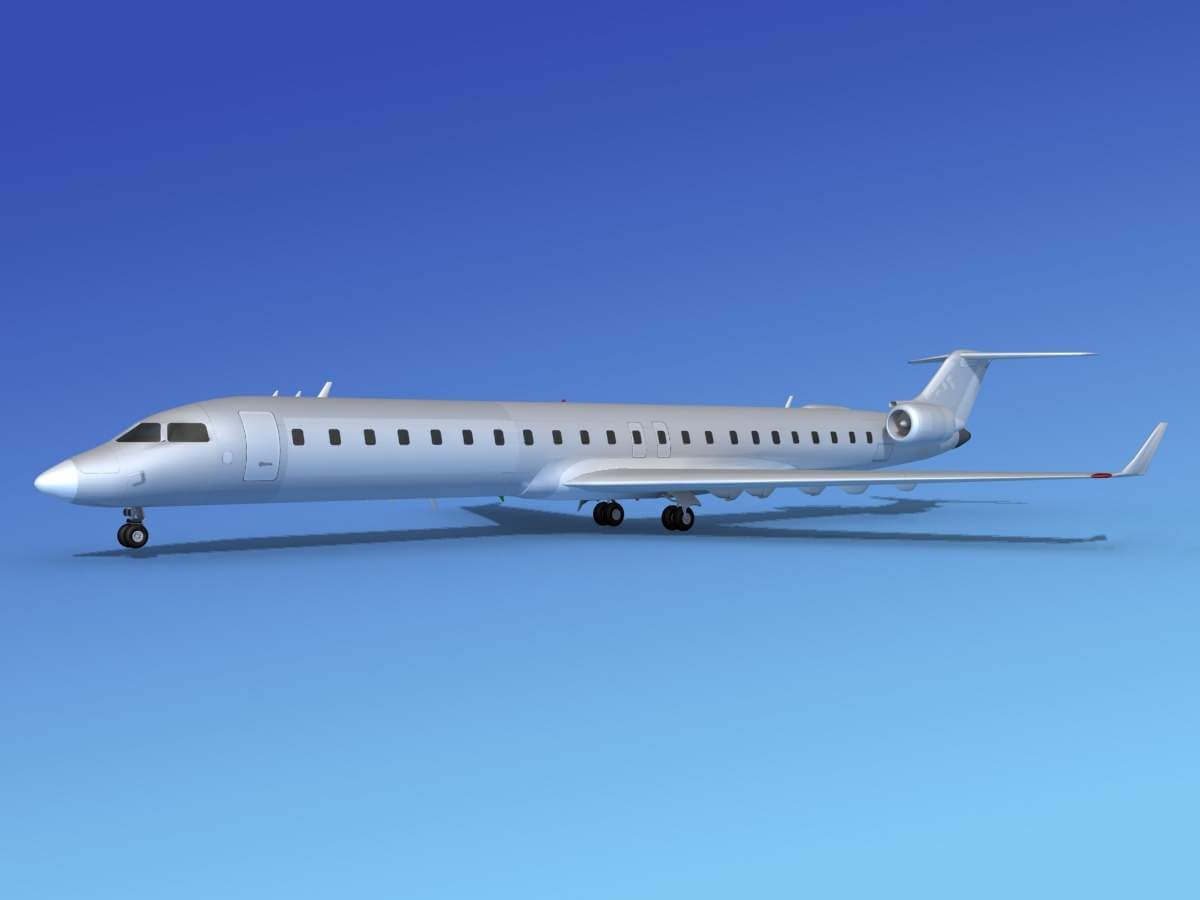 Bombardier CRJ900 Bare Metal - 3D Model by Dreamscape Studios