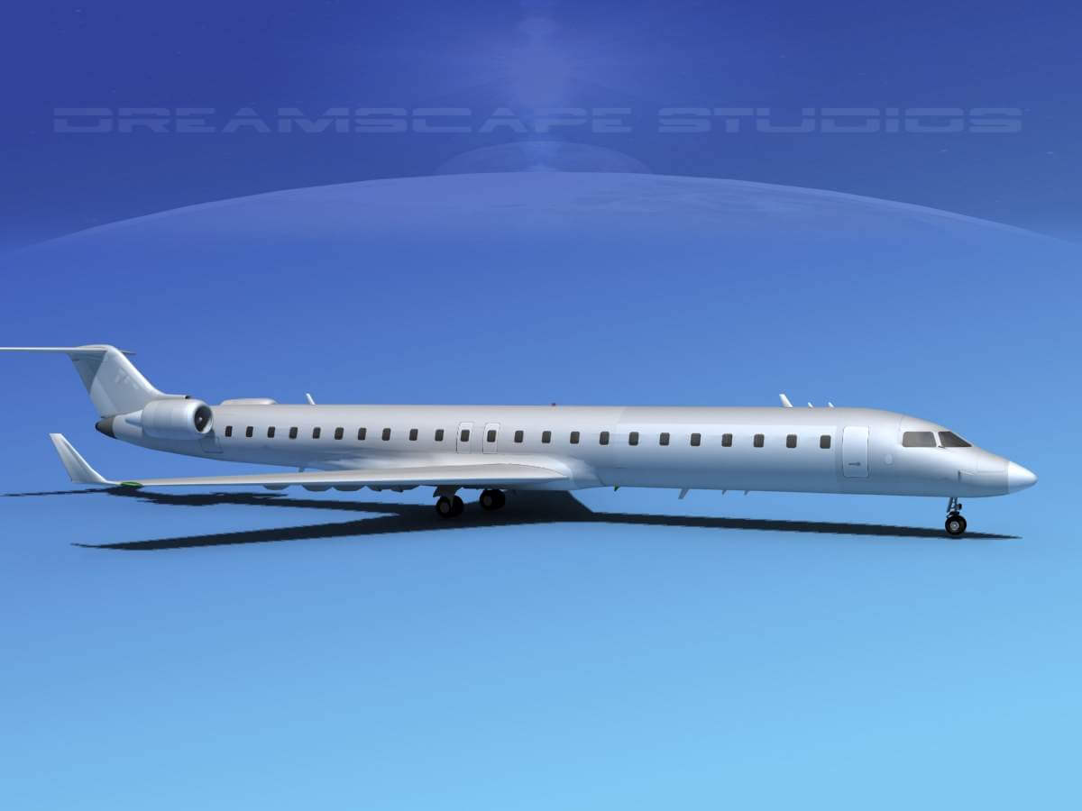 Bombardier CRJ900 Bare Metal - 3D Model by Dreamscape Studios