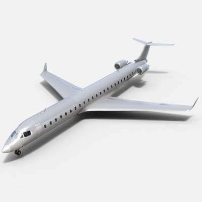 Bombardier CRJ900 Bare Metal - 3D Model by Dreamscape Studios