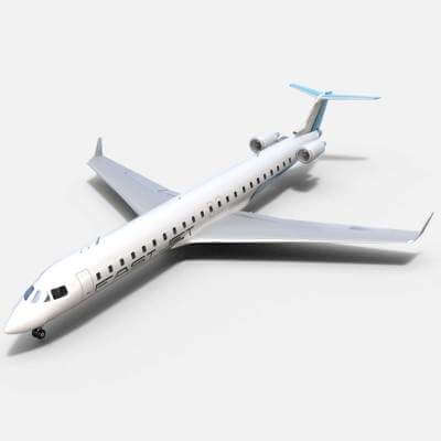 Bombardier CRJ900 Fast Jet - 3D Model by Dreamscape Studios