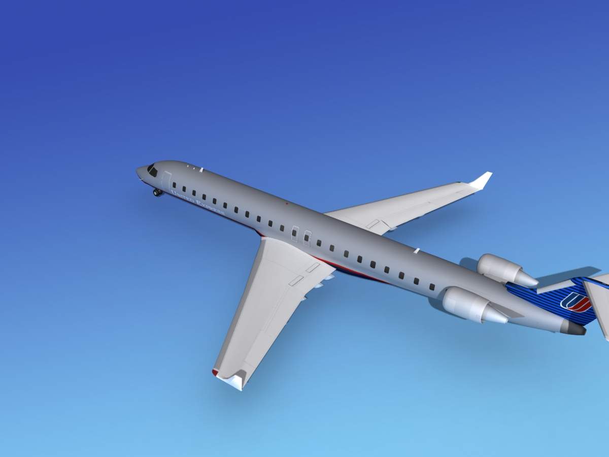 Bombardier CRJ900 United Airlines Express - 3D Model by Dreamscape Studios