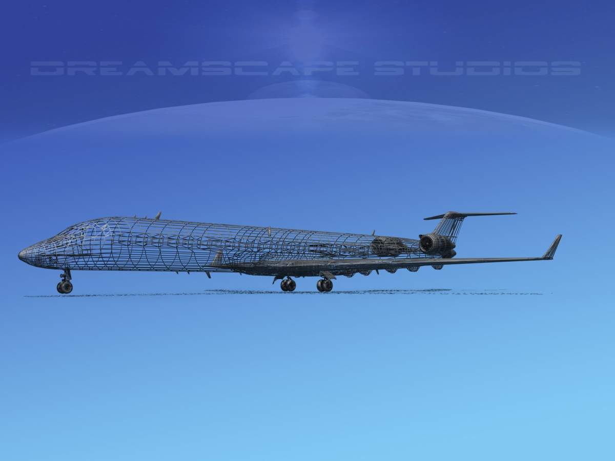 Bombardier CRJ900 United Airlines Express - 3D Model by Dreamscape Studios