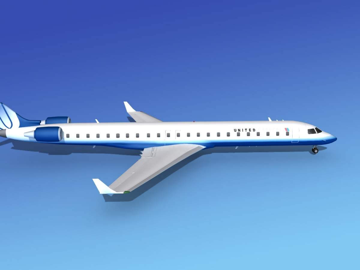 Bombardier CRJ900 United Airlines Express - 3D Model by Dreamscape Studios