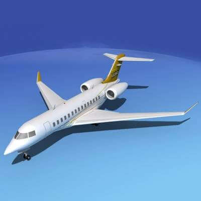 Bombardier Global Express 5000 V01 - 3D Model by Dreamscape Studios