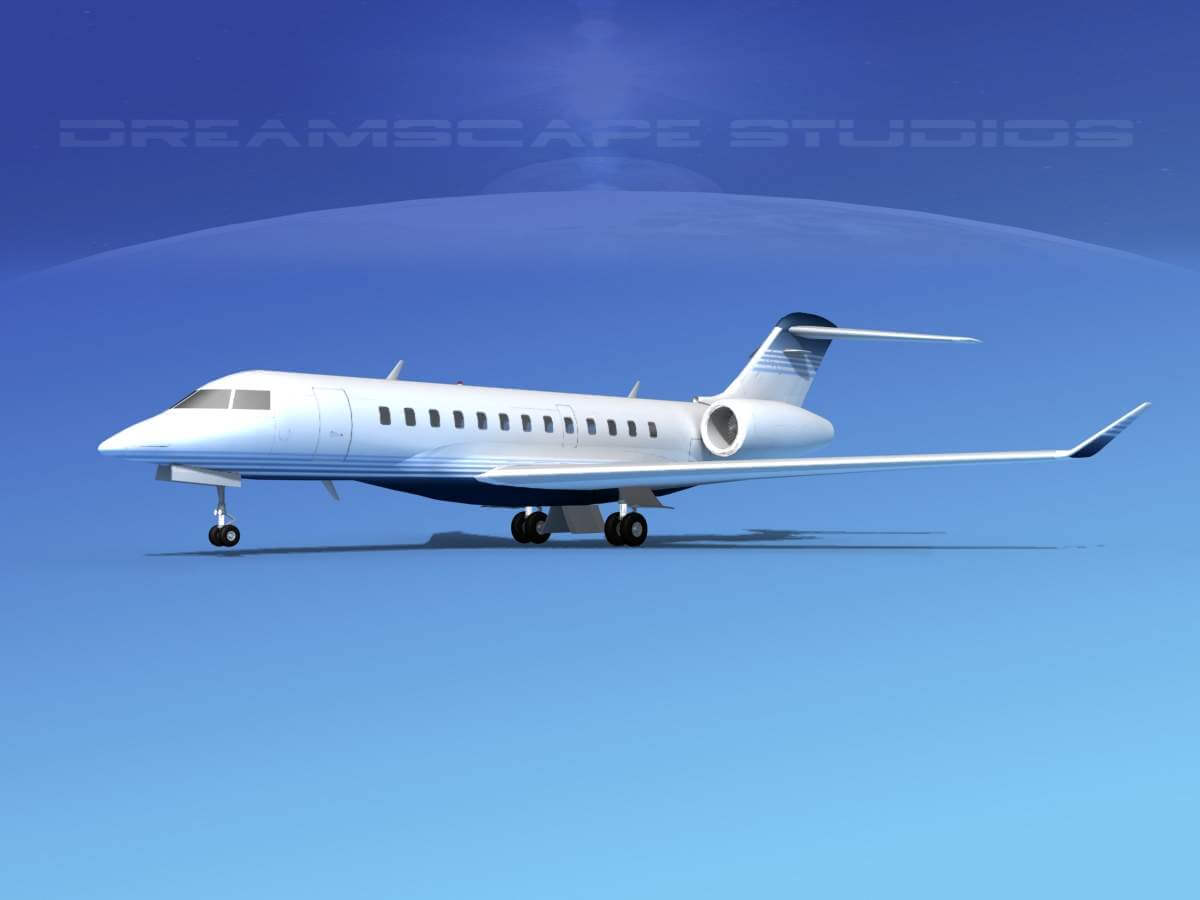 Bombardier Global Express 6000 V05 - 3D Model by Dreamscape Studios