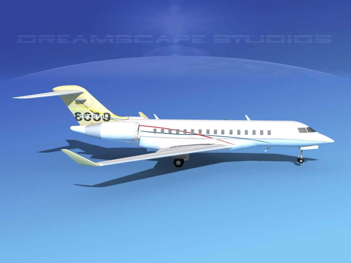 Bombardier Global Express 8000 V01 - 3D Model by Dreamscape Studios