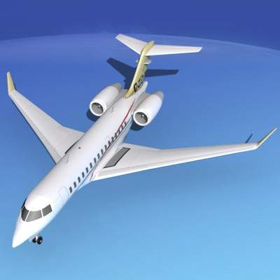 Bombardier Global Express 8000 V01 - 3D Model by Dreamscape Studios
