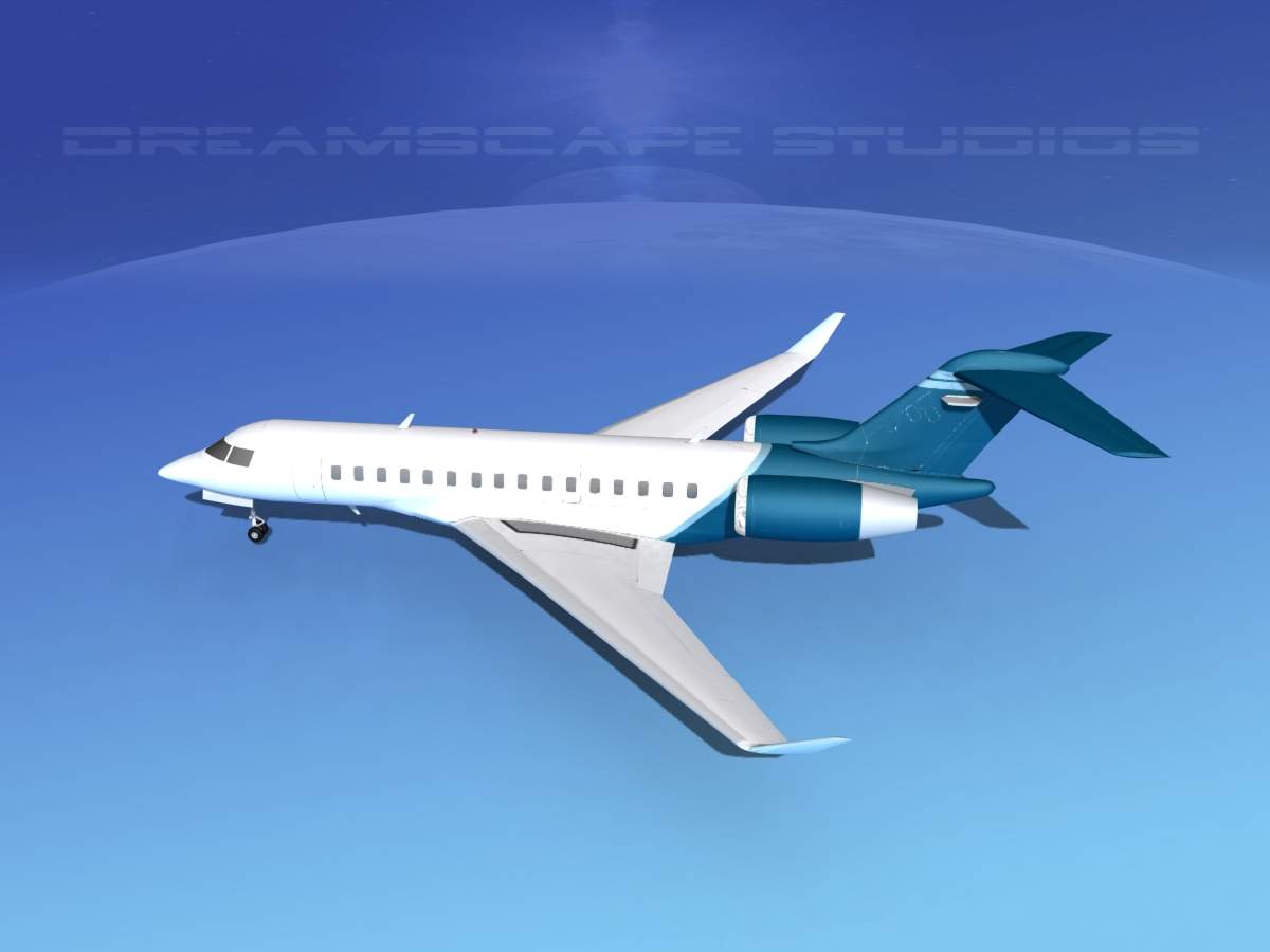 Bombardier Global Express 8000 V07 - 3D Model by Dreamscape Studios