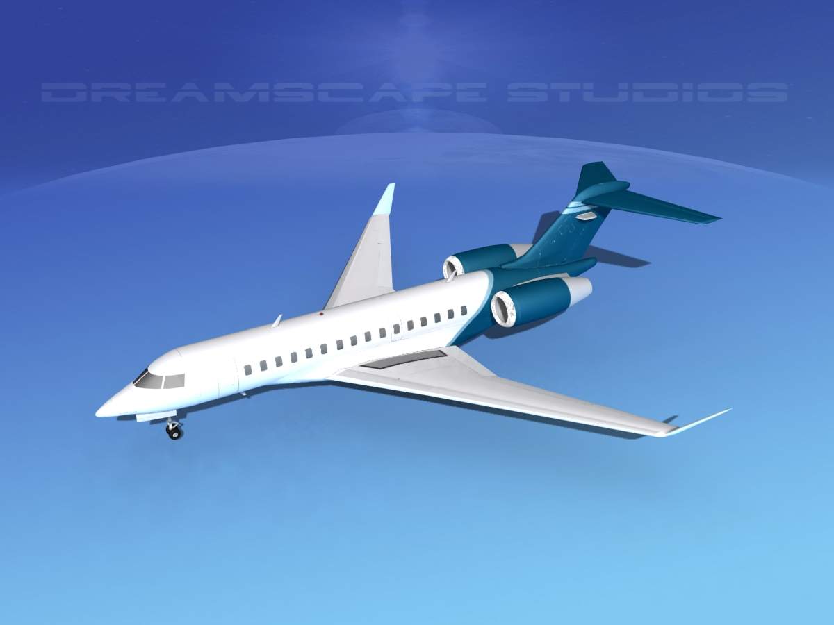 Bombardier Global Express 8000 V07 - 3D Model by Dreamscape Studios
