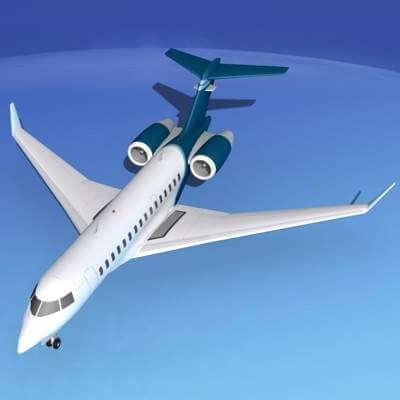 Bombardier Global Express 8000 V07 - 3D Model by Dreamscape Studios